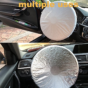 Car Seat Sun Shade Cover, Reflective Baby Seat Covers to Keep The Car Seat Cool, Auto Window Sun Protection with Car Seat Shade Reflector UV Ray Helpers(Maximum Extension Size: 42.5" x 31.4")