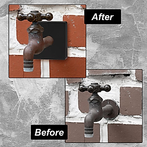 LLMSIX 2PCS Shower Arm Flange, Plastic Square Escutcheon Plate Matte Black Plumbing Cover Plates Self-Adhesive Shower Flange Cover Plate for Covering Gaps Holes, Fit for 20mm/0.78 Inch Diameter Pipe