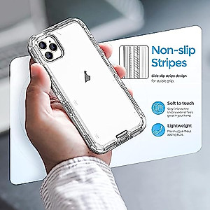 ORIbox for iPhone 14 Pro Max Case Clear, [10 FT Military Grade Drop Protection], Transparent Heavy Duty Shockproof Anti-Fall Case for iPhone 14 Pro Max Phone Case,6.7 inch,3 in 1, Crystal Clear