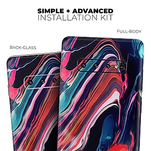 DesignSkinz Blurred Abstract Flow V55 Protective Vinyl Decal Wrap Skin Cover Compatible with The Samsung Galaxy S20 (Screen Trim & Back Glass Skin)