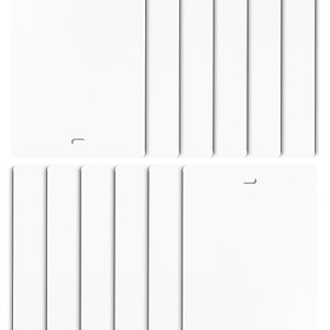 DALIX PVC Vertical Blind Replacement Slats Curved Smooth White 42.5 x 3.5 (20-Pack)