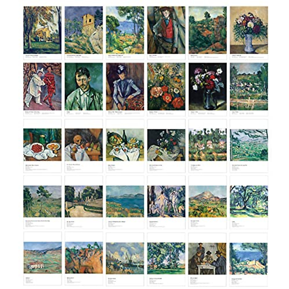 HOSTEESSCHOICE Beautiful Art Postcards set of 30 Paul Cézanne Post card variety pack Famous Painting Scenery,4 x 6 Inches