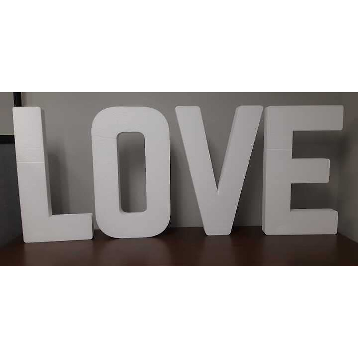 EPS Smooth Foam Words & Sayings for Weddings, Cakes, Arts & Crafts, Life Events - 12" High (Love)