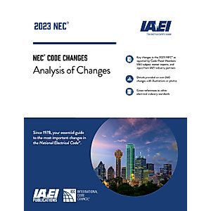 Analysis of Changes, NEC-2023