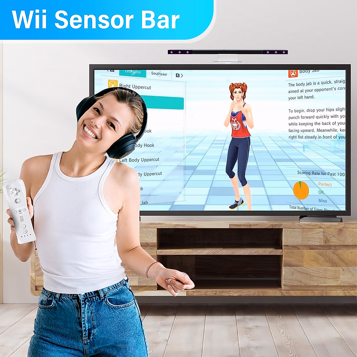 4 in 1 Wii Replacement Cables Set, Wii AC Power Adapter + Wii to hdmi Converter+ Wired Motion Sensor Bar and Composite Audio Video Cable for Nintendo Wii