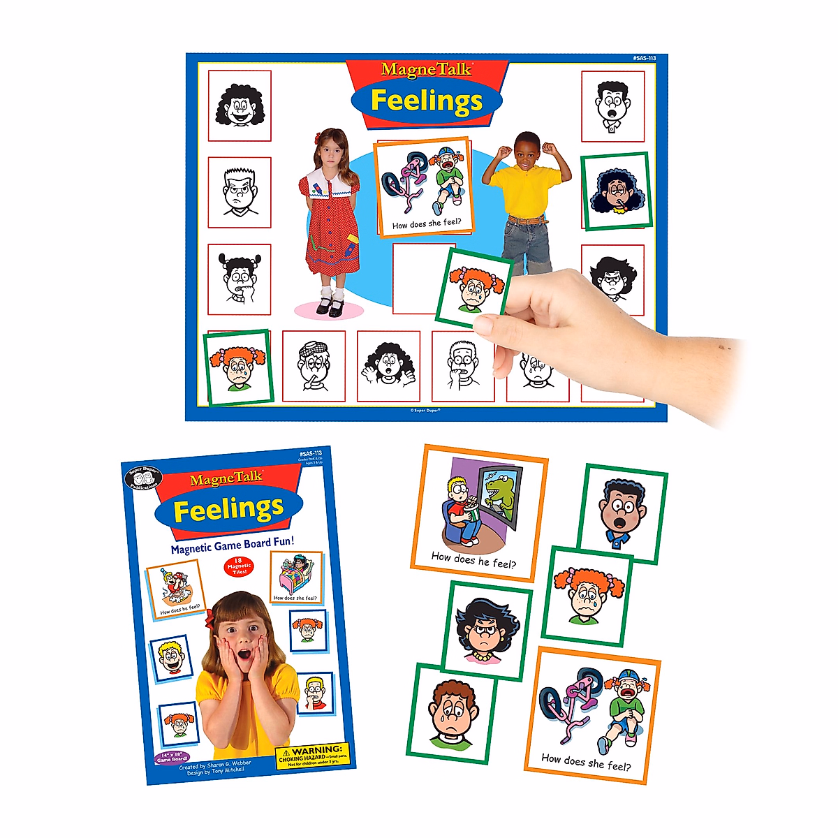 Super Duper Publications | Magnetic Feelings Board Game | Educational Learning Resource for Children