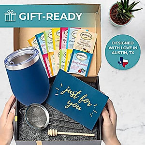 KEDRIAN Tea Gift Box Set, Tea Gift Sets, Tea Sets For Women & Men, Tea Gifts For Tea Lovers Women, Tea Gift Baskets, Sick Care Package For Sick Friend, Variety Tea Sampler Gift Set Box for Tea Lovers