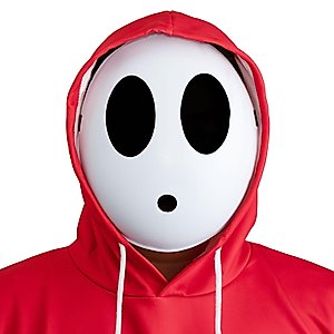 Panamanta Shy Guy Mask for Halloween Cosplay Costume White Mask Halloween Masquerade Props for Kids Men's Game Mask
