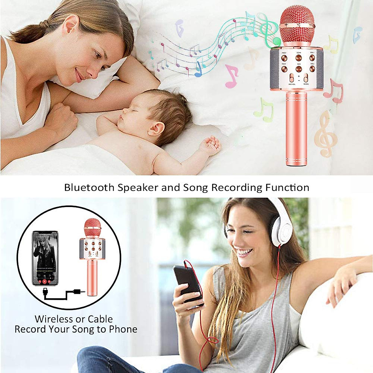 Annstory Kid Girl Top Birthday Gift Toy, Best Gift Presents for Girl Kid Boy Children Age 5 6 7 8 9 10 11 12 Years Old, Wireless Bluetooth Karaoke Microphone Gift for 5-12 Years Old Girl Boy