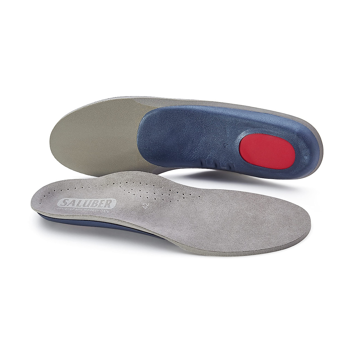 Saluber H485-27 Extra Thick Orthotic Inserts for Women and Men for Plantar Fasciitis. Imported Insoles from Italy - US W 9-9.5 / M 7-7.5 (EU 40)