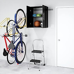 HangUps Upper Storage Cabinet, 24", Black