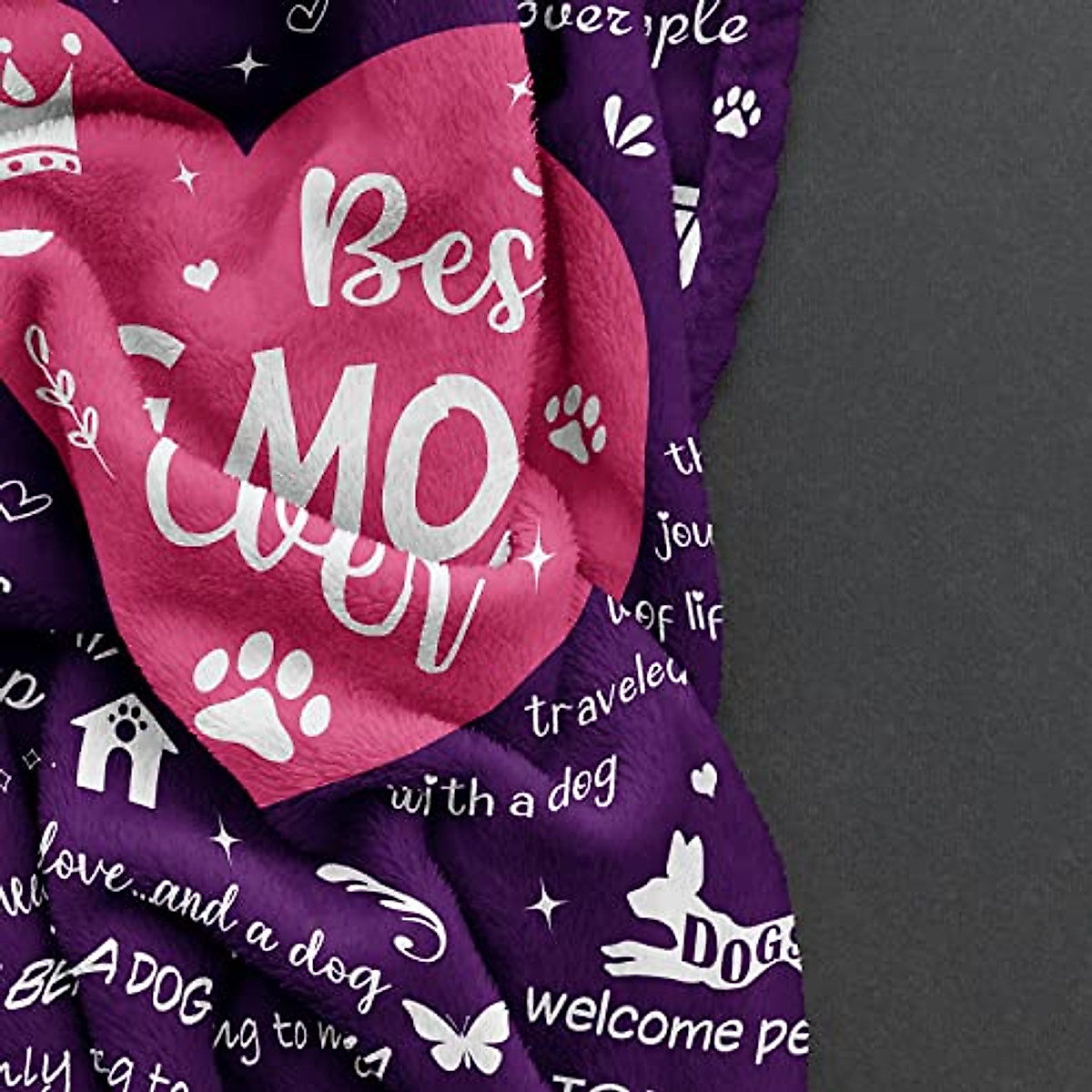 Ruvinzo Dog Mom Gifts for Women, Dog Lovers Gifts for Women, Gifts for Dog Moms, Dog Mom Gift for Mothers Day, Best Gifts for Dog Owners, Gifts Idea for Dog Lover, Dog Mom Birthday Blanket 60” x 50”