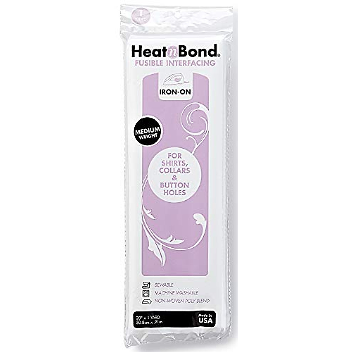 Heat'n Bond 102974 Medium Weight Iron-On Fusible Interfacing