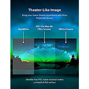 NovaScreen Spectrum Tab-Tension, 92-inch, Active 3D 1080 8K Ultra HD [16:9]. Electric Motorized Projector Screen, Indoor/Outdoor Projector Movie Screen for Home Theater.…