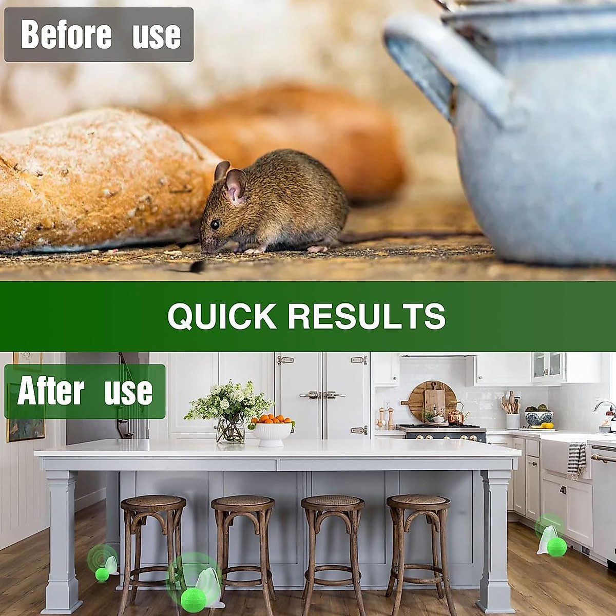 Rats Mouse Deterrent Balls, 12Pcs Peppermint Oil Moth Balls for Rats Mouse Deterrent