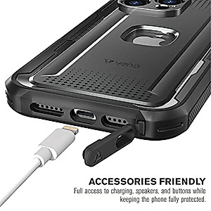 Vena vArmor Rugged Case Compatible with Apple iPhone 14 Pro Max (6.7"-inch), (MagSafe Compatible, Military Grade Drop Protection) Heavy Duty Holster Belt Clip Cover with Kickstand