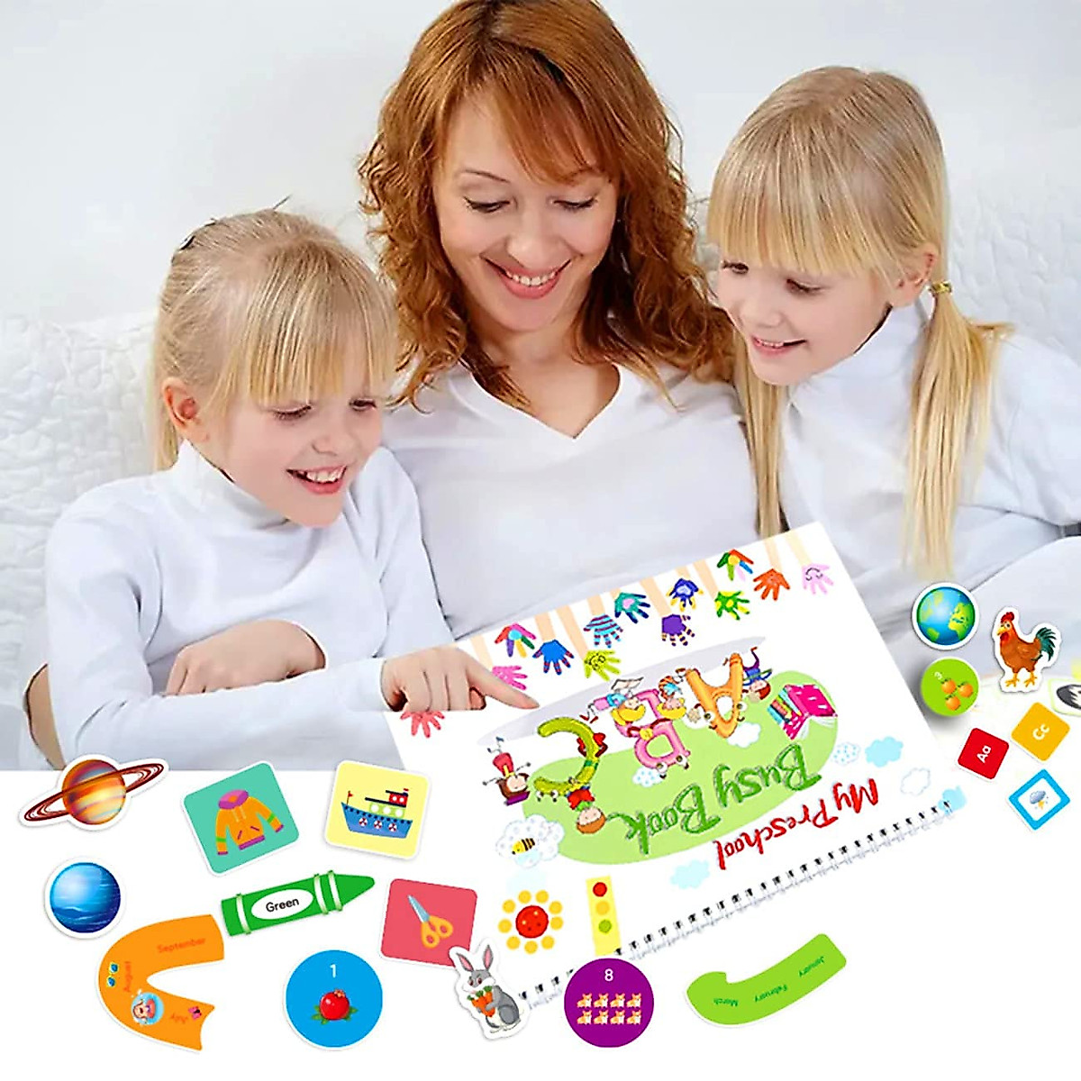 Preschool Learning Activities Busy Book for Toddler, Educational Toys for Kids Ages 3 4 5 6 7, Autism Learning Materials, Preschool Workbook Toy for Toddlers Boys Girls Travel