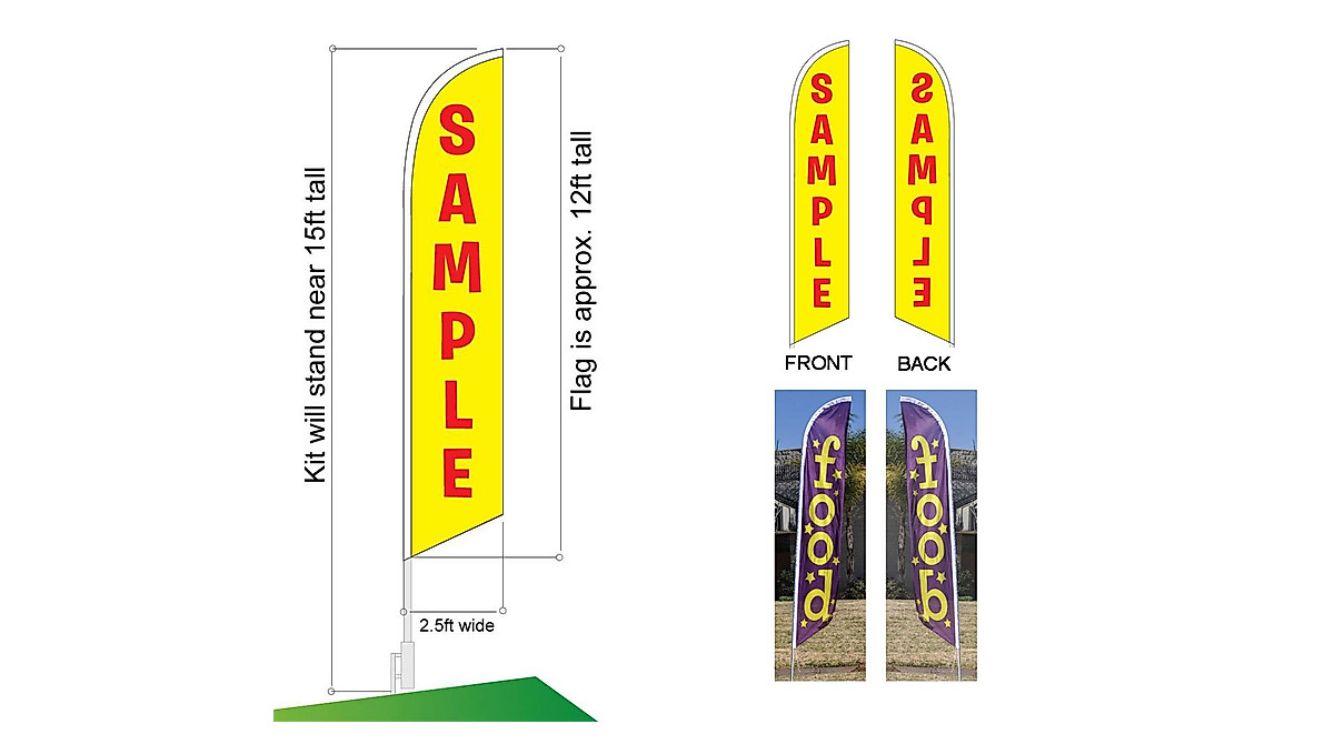 CBD Smoke Shop Advertising Feather Flag Kits