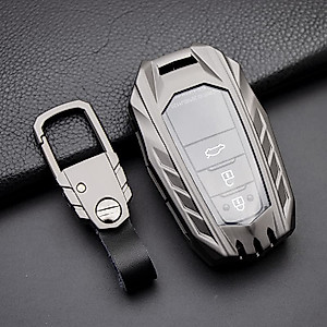 DEGEMEEN Zinc Alloy Key fob Cover, Keychain, Key Case Compatible for Toyota Highlander RAV4 Camry Avalon Corolla C-HR GT86 Prius Prius Prime Prado Corolla