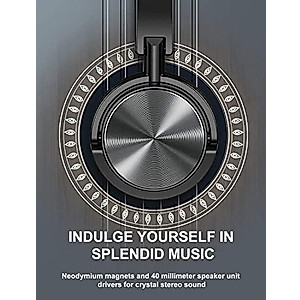 Nasuque Headphones with Microphone, Foldable Wired Headphones with Deep bass, Adjustable Headband and Noise Isolation for Smartphone Computer Laptop Chromebook MP3/4, (Black Gray)