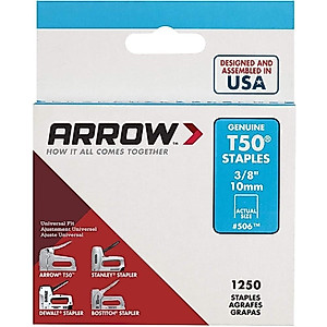 Arrow Fastener 50624SPTP 3/8" T50 Staples