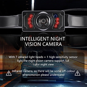 HD Backup Camera for Car with 8 LED Night Vision License Plate Camera,170° Wide Angle Waterproof Rear View Camera for Car/SUV/Truck/Van/RV Reverse Camera Systems