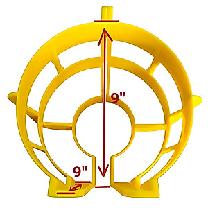 NorthBoat 9" Propeller Safety Guard for 9.9-20 HP Outboard Motors Polypropylene Marine Thruster Protective Cover, Yellow Cage