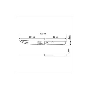 Tramontina Knives Set, Stainless Steel, Red, 30 x 30 x 30 cm