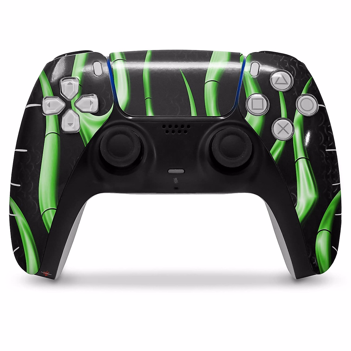 WraptorSkinz Skin Wrap compatible with Sony PS5 DualSense Controller Metal Flames Green (CONTROLLER NOT INCLUDED)