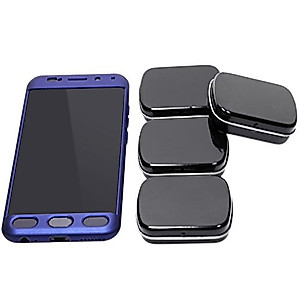 Mini Skater Metal Hinged Lid Tin Containers Portable Small Storage Empty Box for Candies, Pills, Earring and Jewelry Craft, 4Pcs (Black)