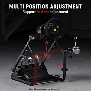 Dardoo Racing Wheel Stand Frame Foldable Fit for Logitech G920 G25 G27 G29 G923, Thrustmaster T80 T150 Driving Force PS4, Adjustable Sim Racing Cockpit Without Steering Wheel Shifter and Pedal