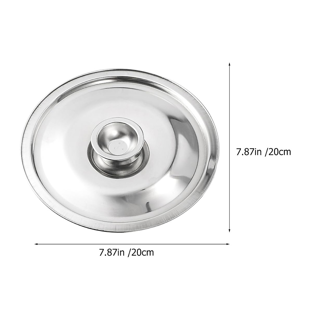 Milisten Stainless Steel Taste Cup Lid Skillet Wok 8 Inch Cup Cover Oil Pot Lid Frying Pan Lid Pan Cover Universal Pot Lid for Pots and Pans Filter with Cover