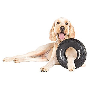 Mammoth TireBiter Originals - Natural Rubber Dog Toys - Dog Toys for Extra Long Interactive Play - Strong Chewer Toys for Dogs - Medium, 8”