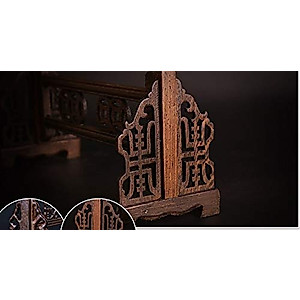 6 Pcs Brush Pen Set with Stand Holder Chinese Calligraphy Painting Art Wood Shelf Include Writing Brush