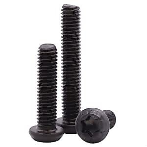 M6-1.0 x 35mm Button Head Torx Drive Machine Screws Bolts, Black Oxide Finish, 10.9 Grade Alloy Steel, Full Thread Coverage UNC, Pack of 30