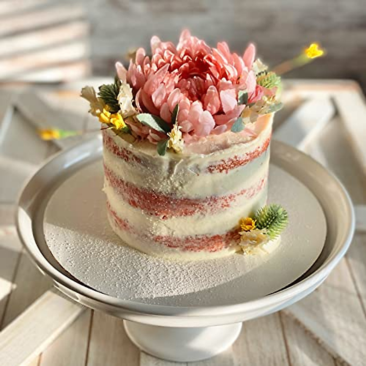 Acrux7 Cake Boards 10 inch Round, 50 Pack White Cardboard Cake Rounds, Disposable Cardboard Circles Base for Cake Pizza Decorating