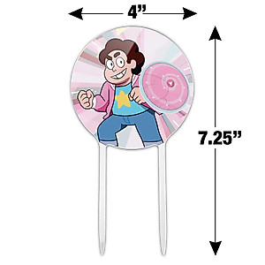 Acrylic Steven Universe Steven Shield Cake Topper Party Decoration for Wedding Anniversary Birthday Graduation