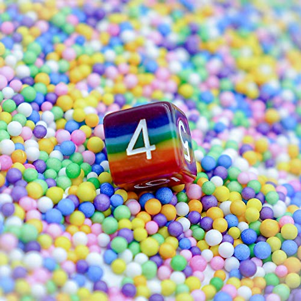 Cusdie Rainbow Dice DND Polyhedral Dice Sets for Dungeons and Dragons Role Playing Game (Rainbow-Opaque)