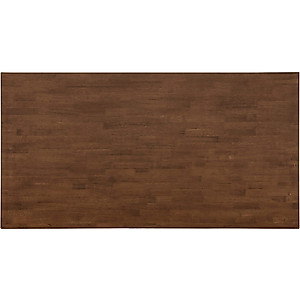 Finch Provence Farmhouse Table, Two-Toned Wood with Turned Legs, Traditional Rustic Furniture Decor for Kitchen or Dining Room, 60" Inch Tabletop, White, 60D x 35.86W x 29.72H in