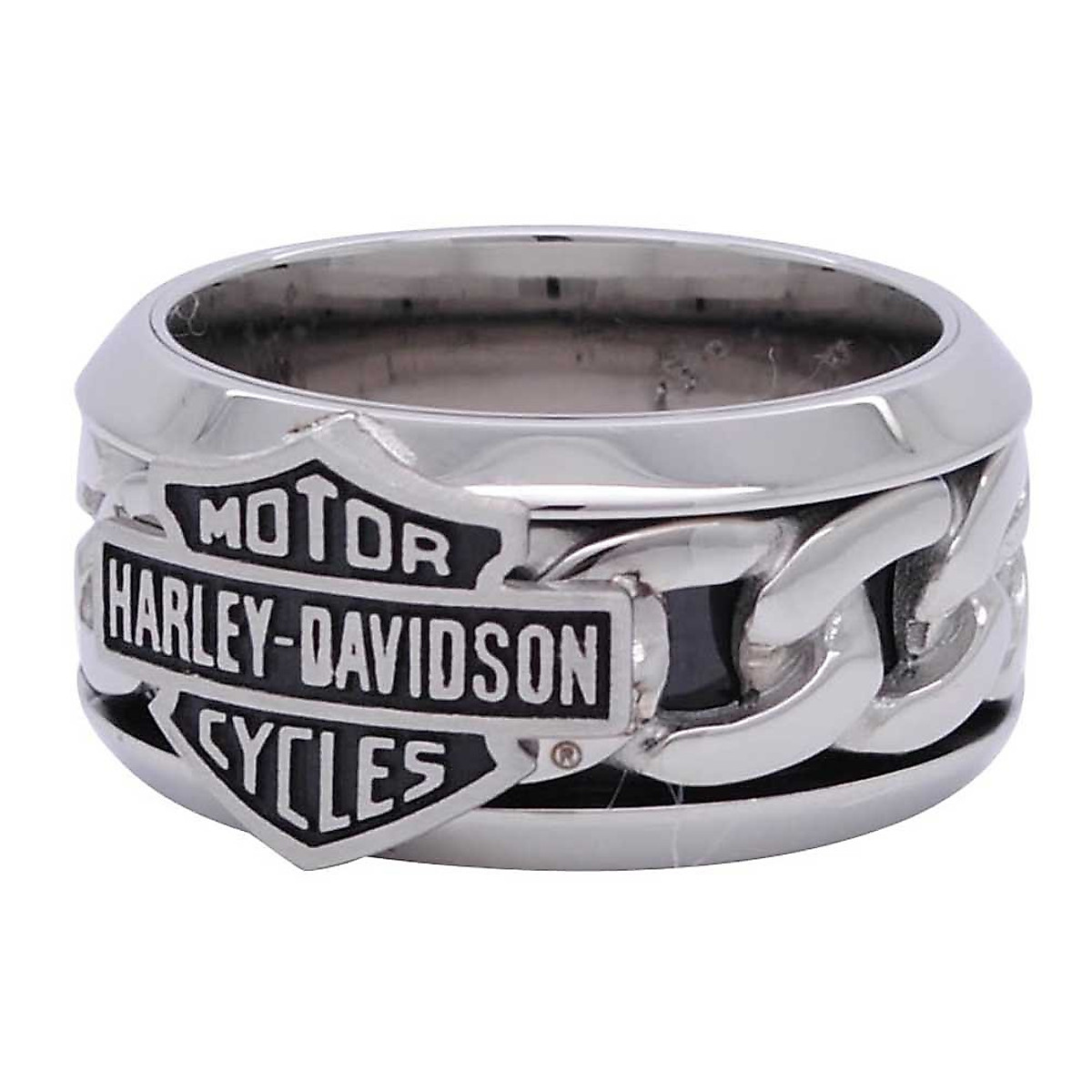 Harley-Davidson Men's Stainless Steel Chain Bar & Shield H-D Ring HSR0031 (9)