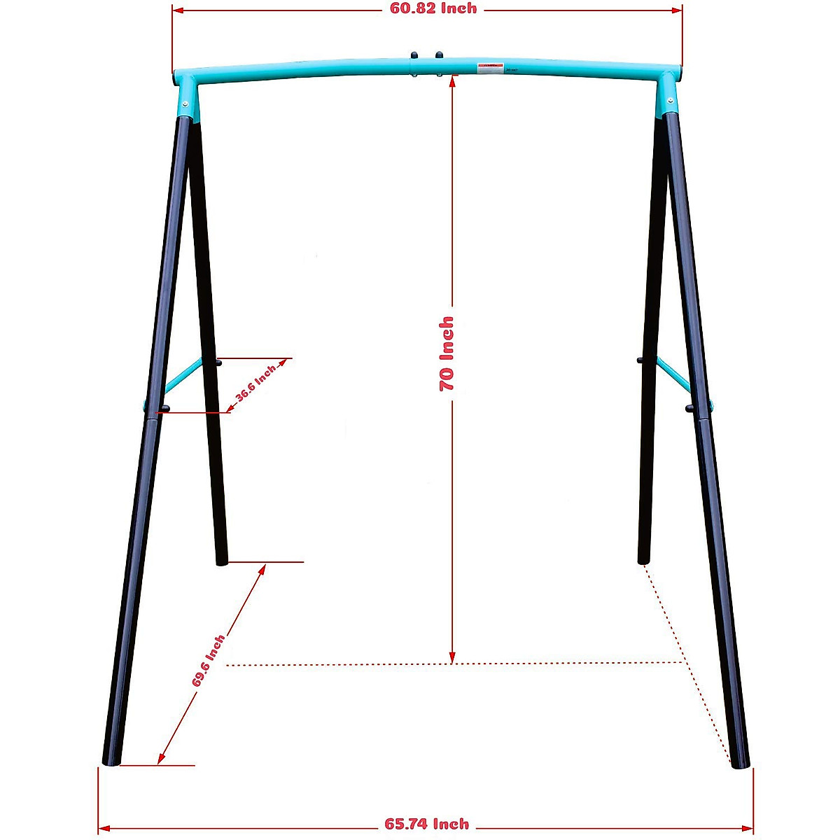 UFO A-Frame Metal Swing Set for 1 or 2 Children, Kids & Toddlers