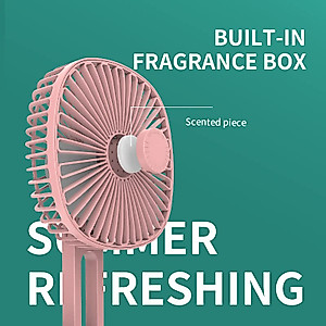 DEPOZA 7 Inch Travel Fan, Portable Folding Desk Fan with 3 Speeds, 185° Rotation, Battery Operated & Rechargeable, Quiet Small Table Fan for Bedroom, Office