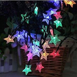 MaoTopCom Solar String Light 21ft 30 LED Fairy Star Garden Lights Outdoor String Lights Decorations for Outdoor, Home, Lawn, Wedding, Patio, Party and Holiday