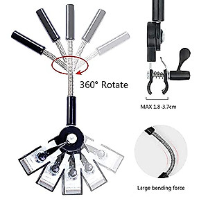 Baby Stroller Parasol, Universal Umbrella with Clamp, 360 Degree Adjustable UV Protection Stroller Sun Shade, Waterproof Umbrella for Trolley, Bike, Wheelchair, Beach Chair