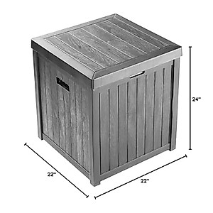 Vandue Modern Home La Jolla Weatherproof Outdoor 51 Gallon Storage Deck Box w/Lid (Brown)