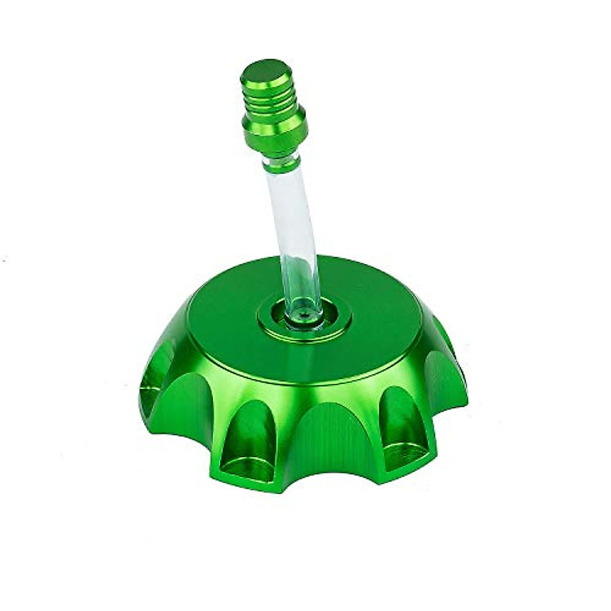 E-riding Gas Fuel Tank Cap, CNC Aluminum Alloy Hexagonal Dirt Bikes Gas Cap with Breather Valve For 50cc 70cc 90cc 110cc 125cc SSR Pit Dirt, Not Fit For ATV (Green)