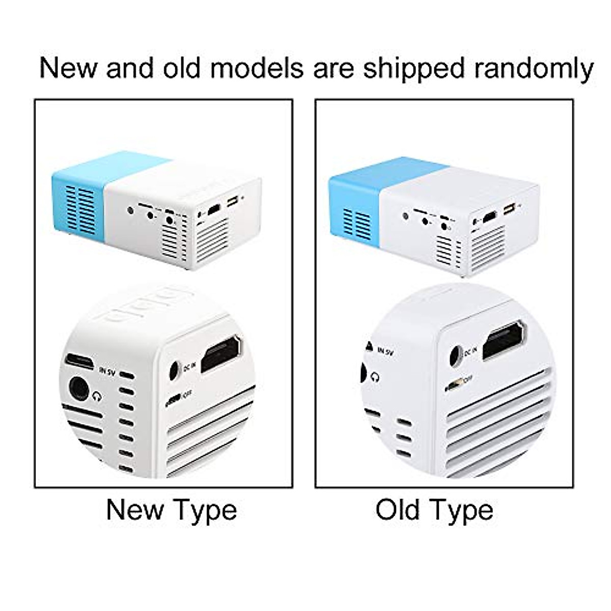 CiCiglow Video Projector, 1080P HD LED Mini Portable Home Theater Projector with HDMI/USB/AV Support Photo/Music/Video/TXT Digital Multimedia Projector for TV, PC, Xbox, PS4, etc.(US)