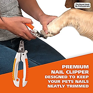 Wahl Groom Pro Pet Clipper Combo Kit for Thick, Heavy Coats with Nail Clippers & Double Sided Pin Bristle Brush - Model 9308-100