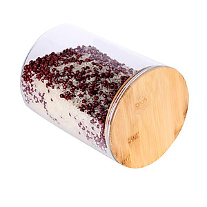 Large Glass Food Storage Container, 100 FL OZ (3000ml) Glass Food Canister with Airtight Bamboo Lids for Your Pantry, BPA-Free Cereal Dispenser Jars for Spaghetti Pasta, Powder, Tea, Coffee