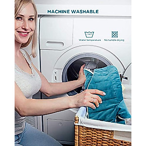 Comfytemp Weighted Heating Pad for Neck and Shoulders, 2.2lb Large Electric Heated Neck Shoulder Wrap for Pain Relief - 9 Heat Settings, 11 Auto-Off, Gifts for Women Men Mom Dad - 19"x22"